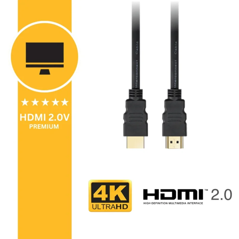 HDMI 2.0 4K UHD Cable 2M Black AWM Style High-Speed