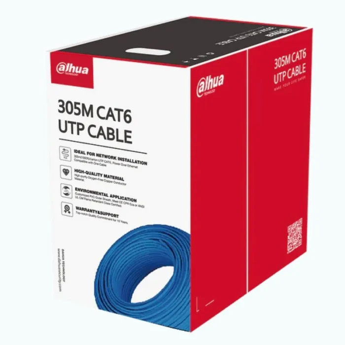 Dahua CAT6 Cable Roll Box 305m | UTP Ethernet Cable for PoE